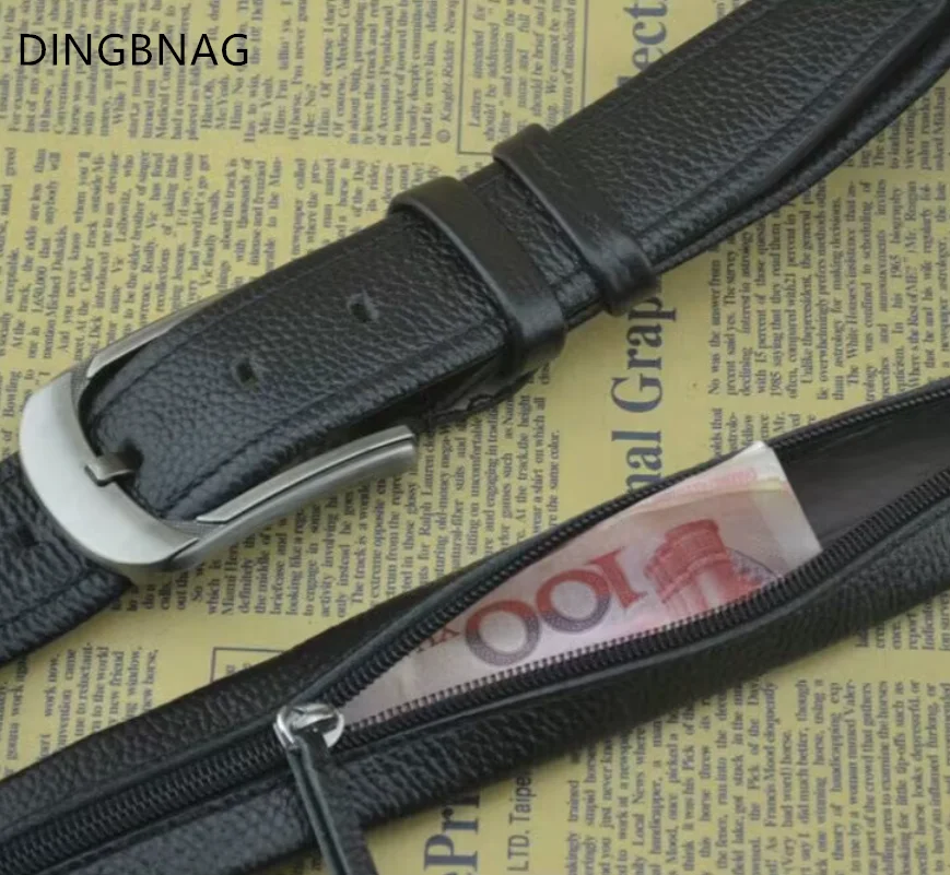 Exclusive-Zipper-Belt-Can-Put-Money-First-Layer-Belt-Men-s-High-Quality ...