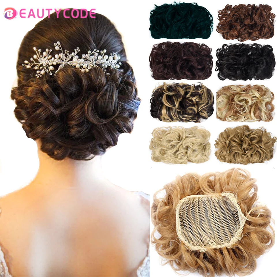 Beautycode Curly Hair Chignon Synthetic With Comb Hair Bun Messy Wavy ...