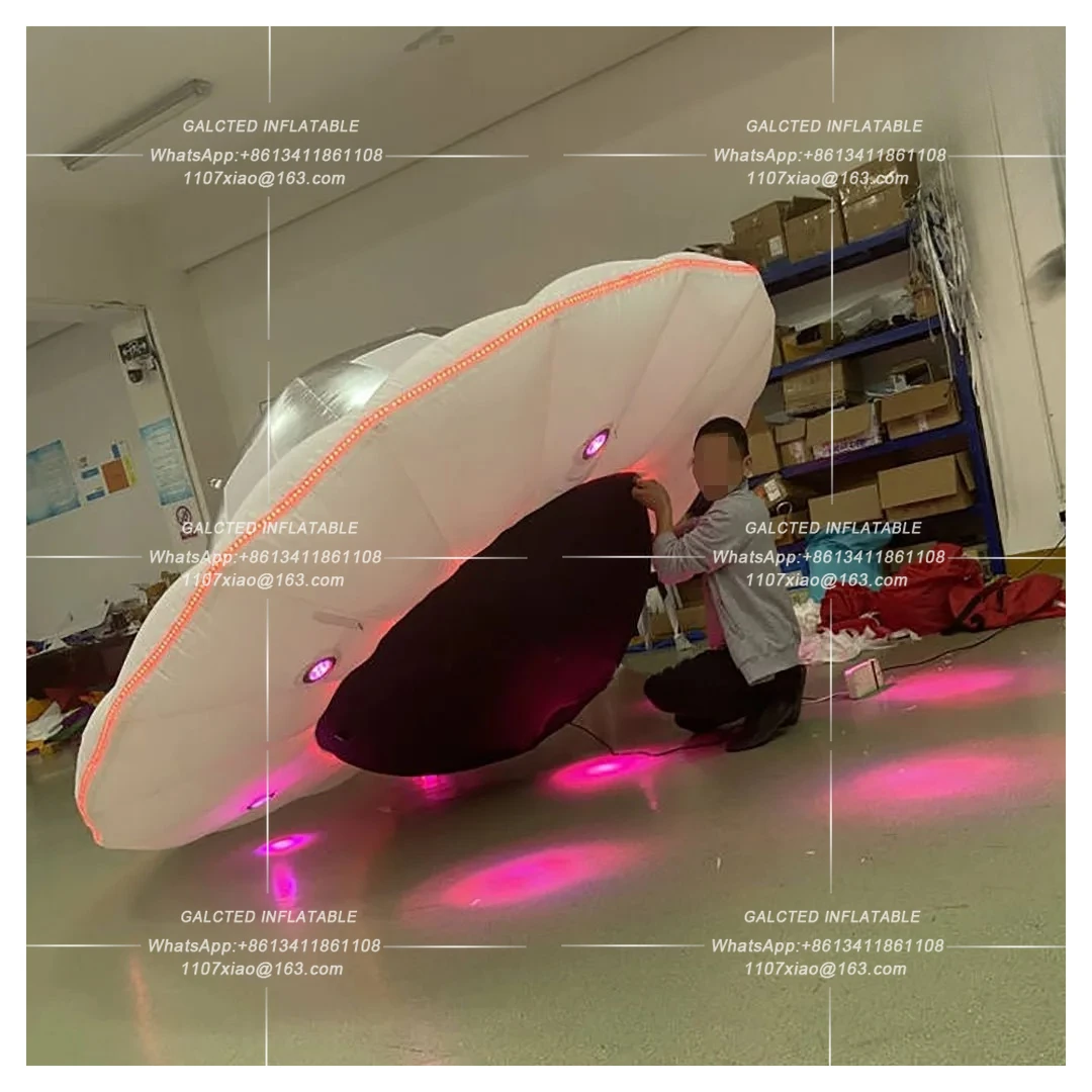 Flying Saucer Balloon Giant Inflatable Illuminous UFO Air Blow Alien ...