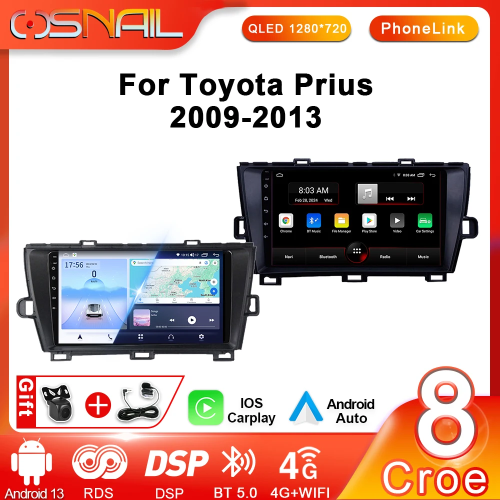 2-din-Android-Auto-Radio-Multimedia-Video-Player-For-Toyota-Prius-XW30 ...