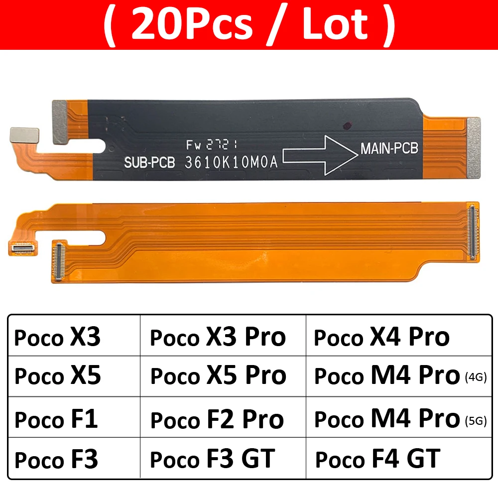 20Pcs, New For Xiaomi Mi Poco F1 F2 F3 F4 GT X5 X3 X4 M4 Pro 4G 5G Main ...
