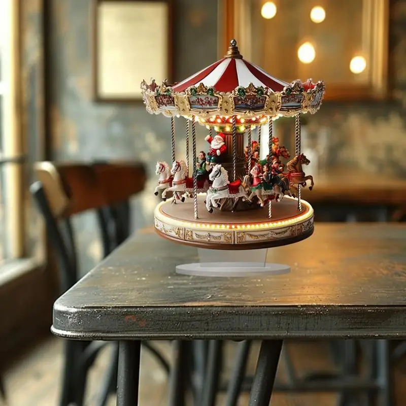 Merry-Go-Round-Carousel-Acrylic-Traditional-Carousel-Scene-Christmas ...
