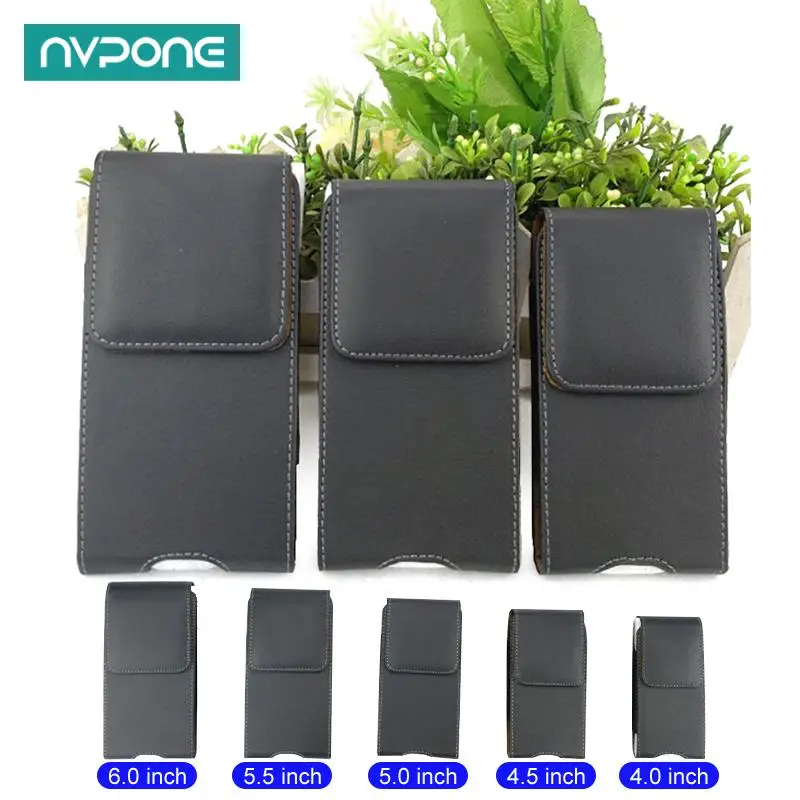 Mobile-Phone-Waist-Bag-for-Men-Leather-Holster-Vertical-Cell-Phone ...