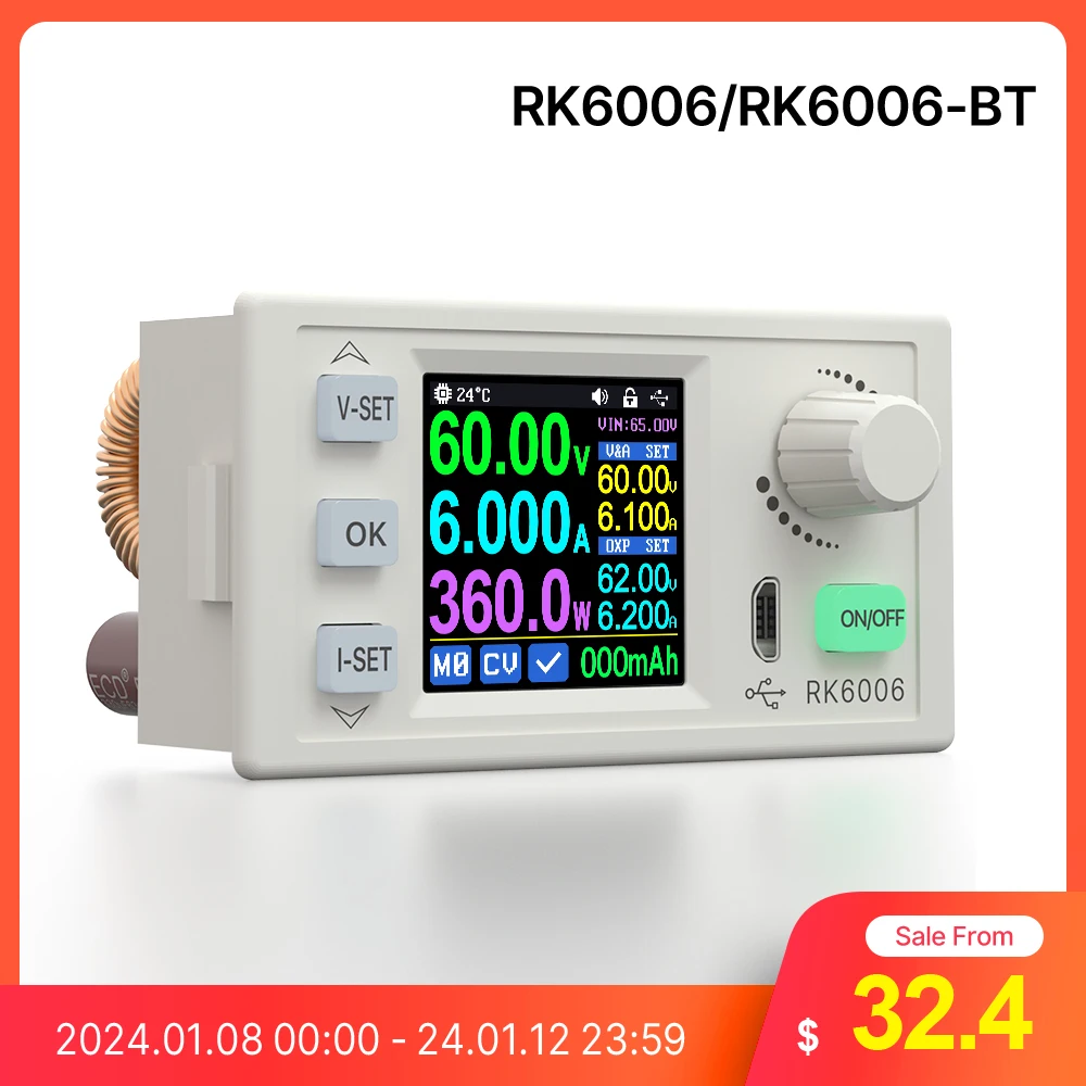 RD-RK6006-RK6006-BT-60V-6A-4-digit-Communication-Adjustable-DC-to-DC ...