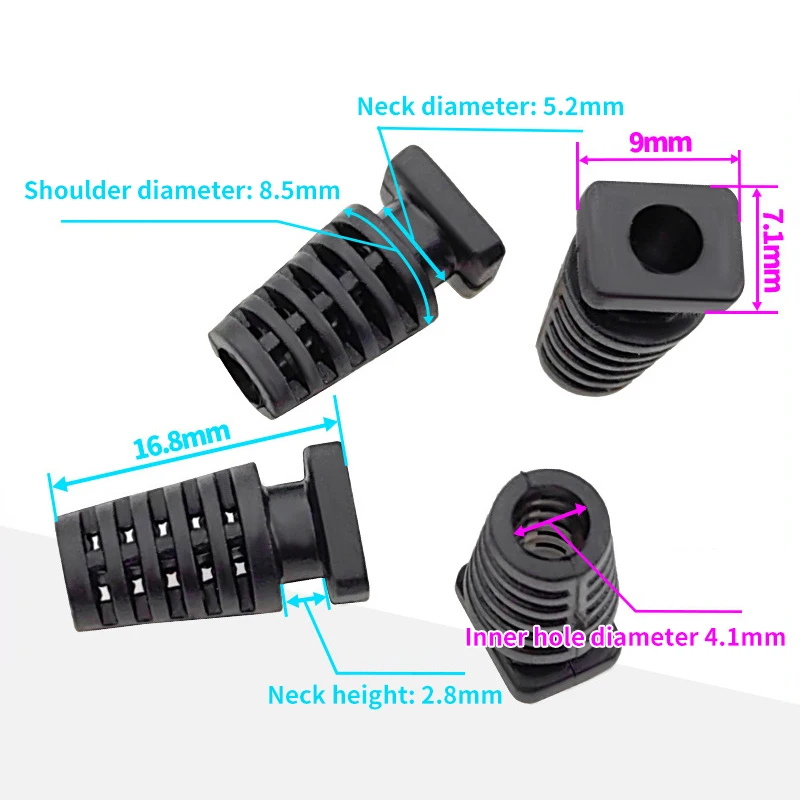 10pcs-4-1mm-Cable-Gland-Connector-Rubber-Strain-Relief-Cord-Boot ...