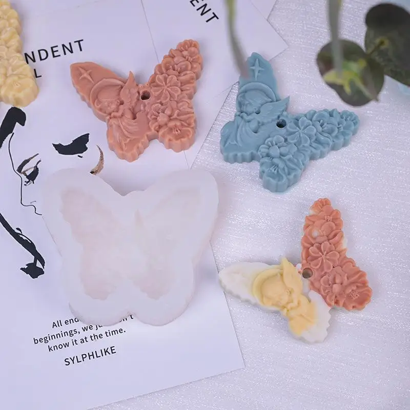 Flower-Butterfly-Candle-Silicone-Mold-Butterfly-Plaster-Molds-Handmade ...