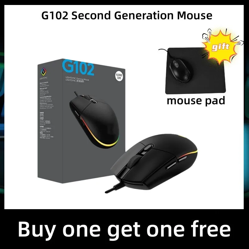 Suitable-For-G102-Second-Generation-Mouse-Internet-Bar-RGB-Gaming-Mouse ...