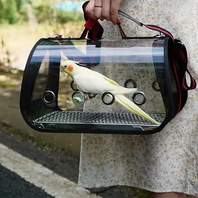 Lightweight Bird Carrier Parrot Travel Bag With Perch For Parakeet ...