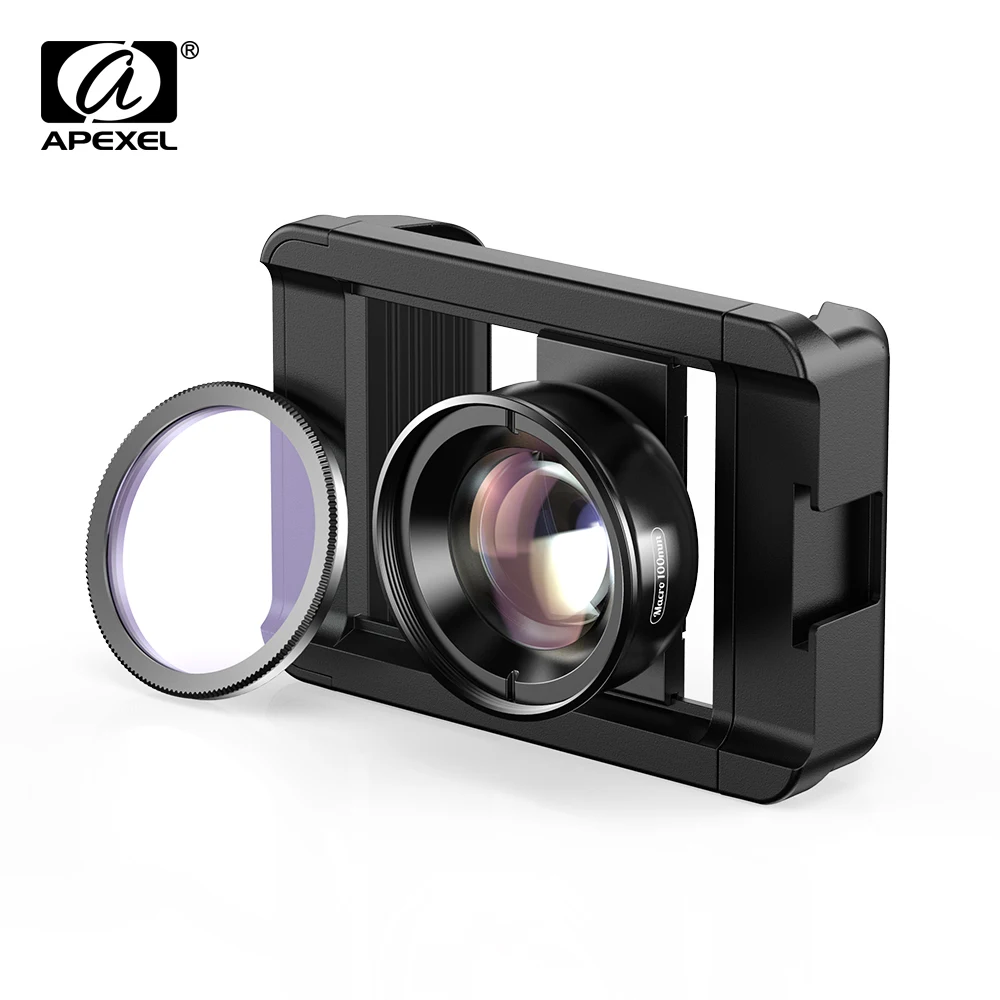 APEXEL New Arrival 4k HD 100mm macro Micro lens With CPL filter ...