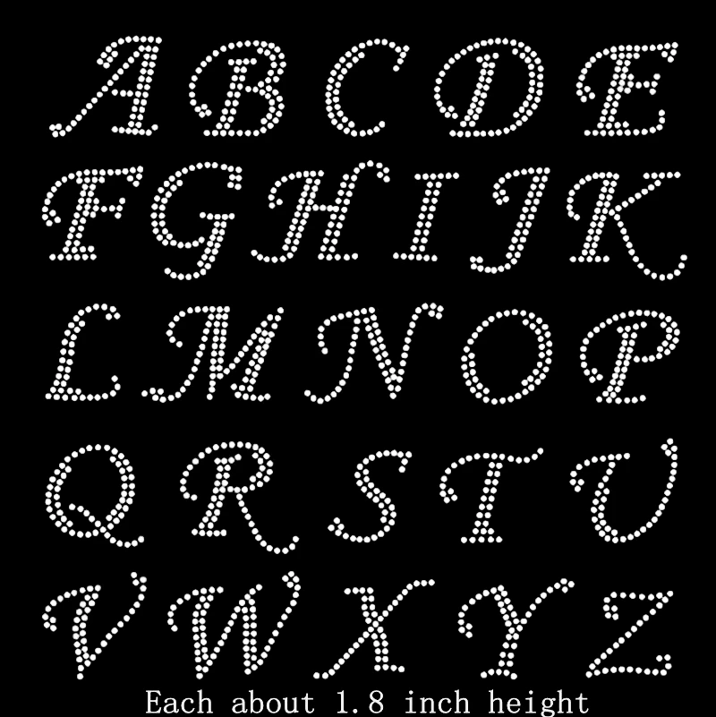 2Sheets-Beautiful-A-Z-Capital-Hotfix-Rhinestone-Transfer-English ...