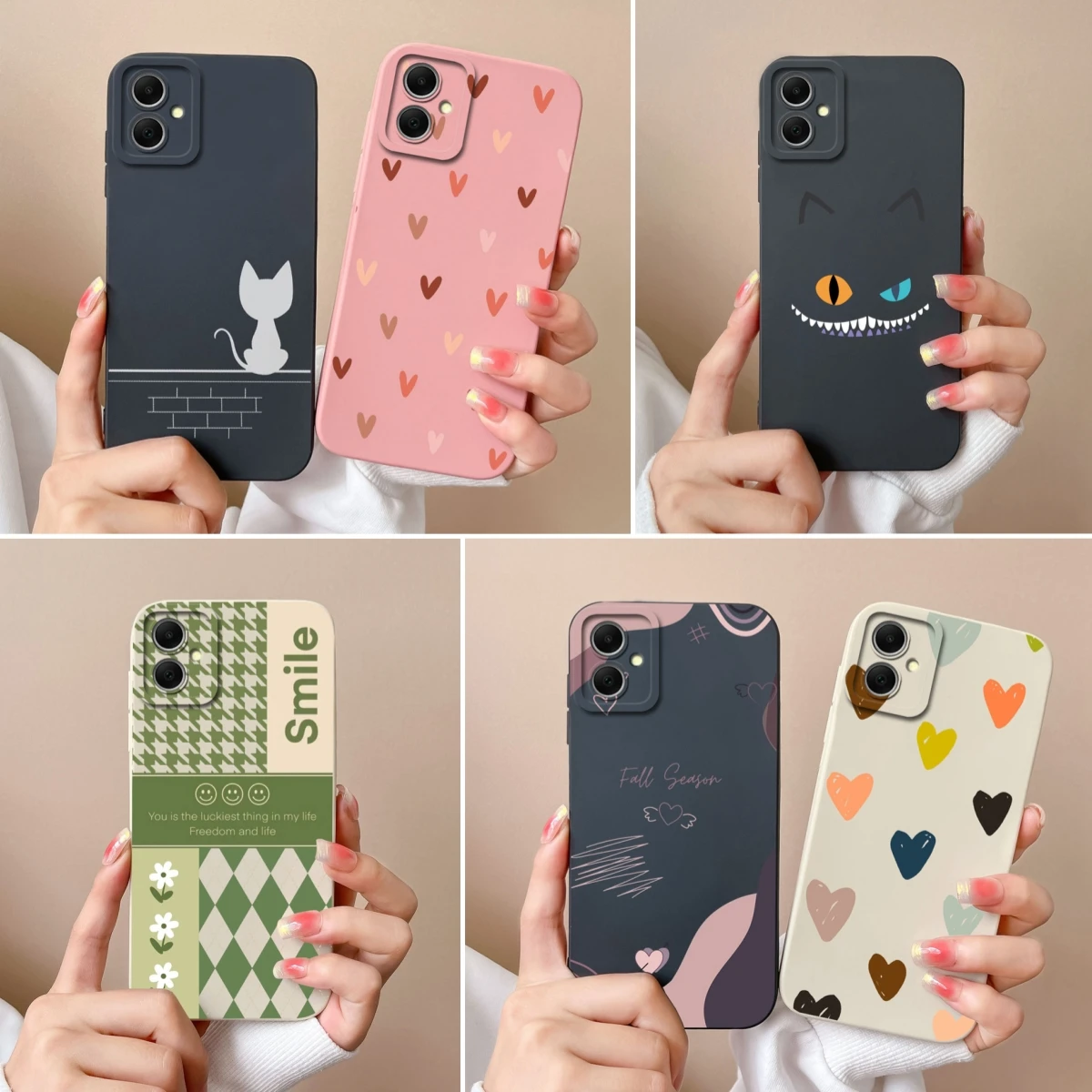 For-Samsung-Galaxy-A05-A05S-Phone-Cases-Simple-Unique-Soft-Liquid-Silicone-Camera-Protection ...