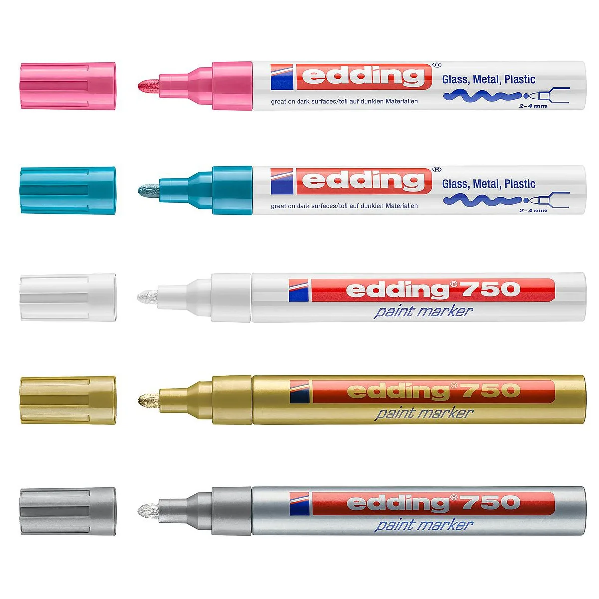1pcs-Edding-750-Waterproof-Permanent-Marker-Metallic-Paint-Marker-for ...