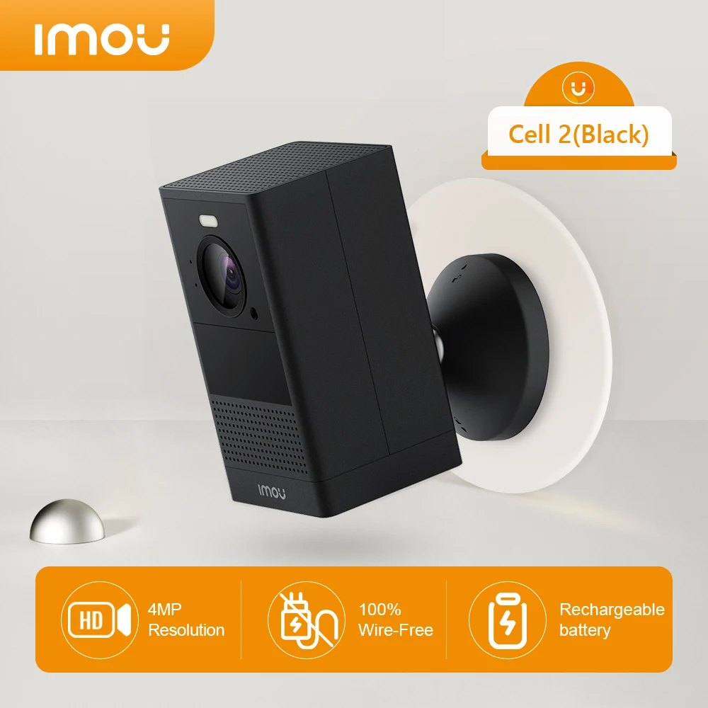 Imou Cell 2 Solar Powered Rechargeable Battery Camera 4MP QHD Wireless ...