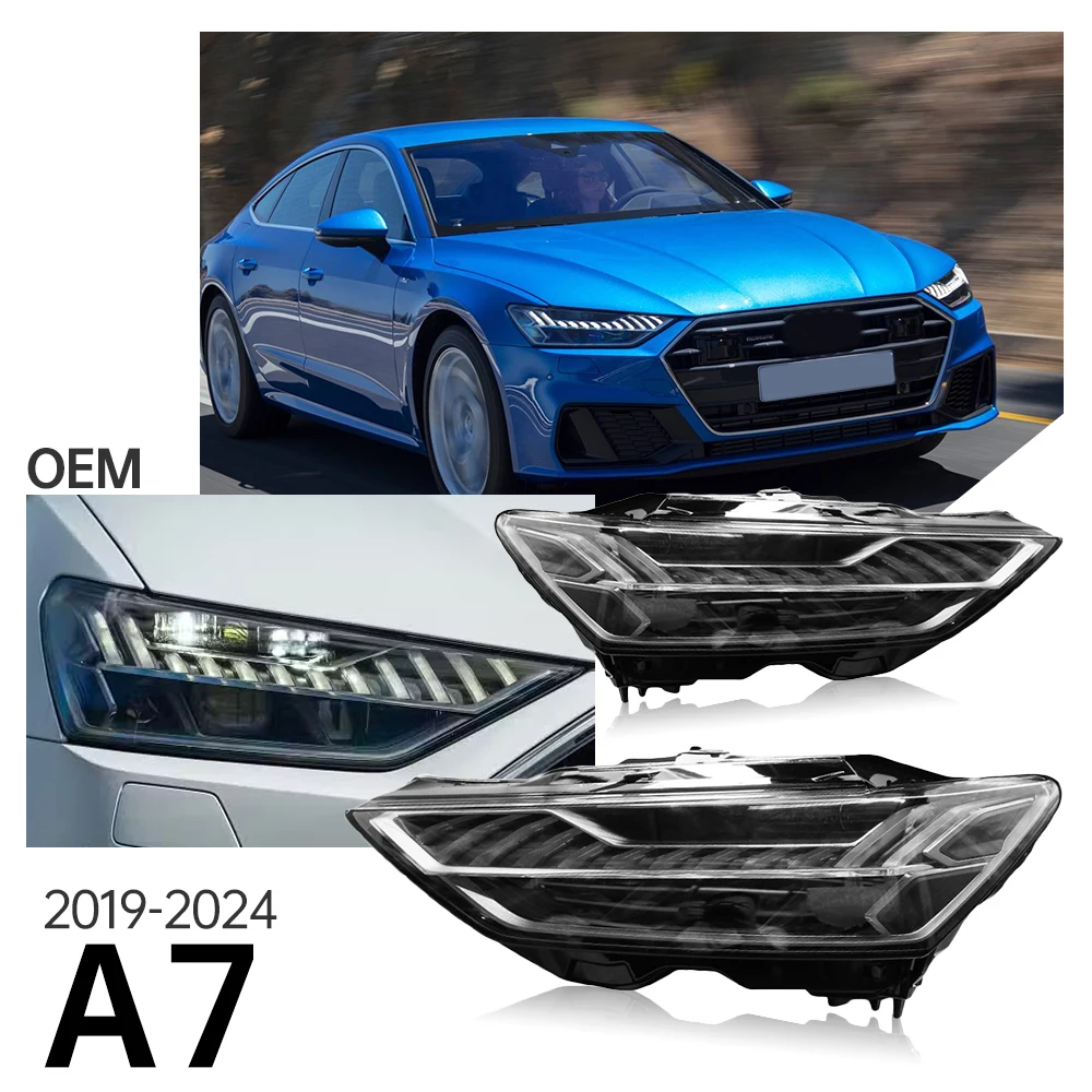 Car Lights For Audi A7 OEM Headlight 2019-2024 Head Lamps LED matrix ...