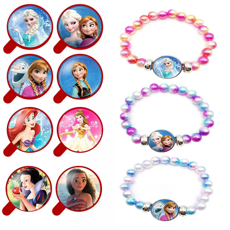Disney Girls Bracelet Frozen Elsa Anna Princess Mermaid Rainbow ...