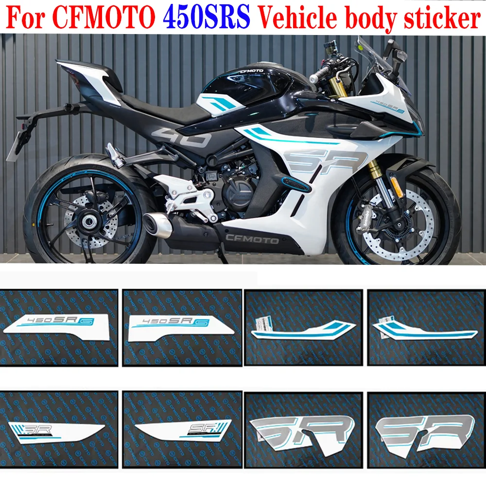 For-CFMOTO-450SRS-whole-car-decal-CF400-9-Starlight-White-Car-Original-parts-shell-protection ...
