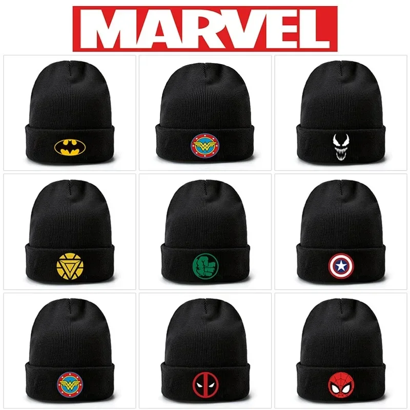 Marvel-Peripheral-Knitted-Cap-Superhero-Wool-Cap-Rolled-Edge-Printing ...