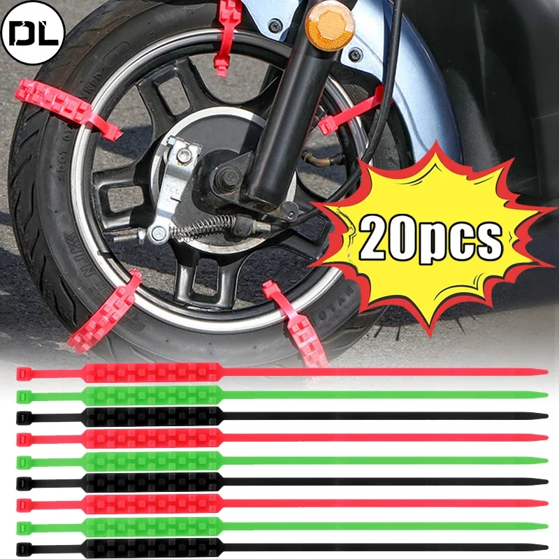 Universal Motorcycle Tires Anti-skid Chain Strip Triangle Anti-skid Tie ...