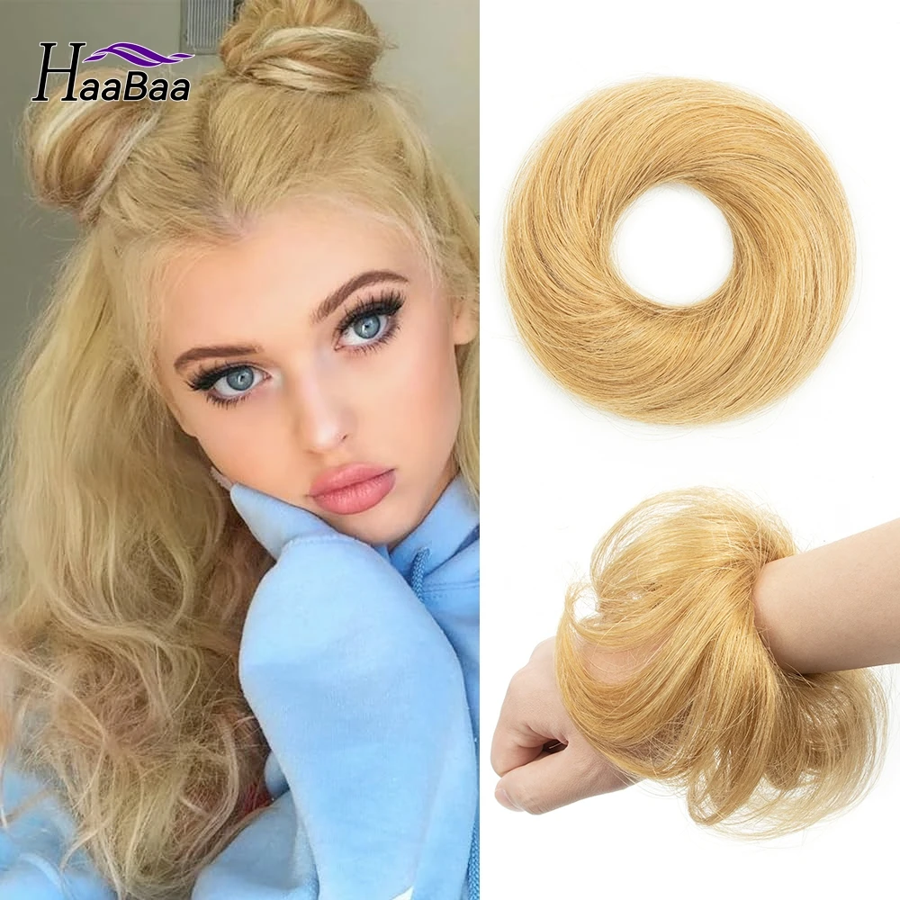 Bun-Hair-Piece-Hair-Extensions-For-Women-Updo-Human-Hair-Buns-Hairpiece ...