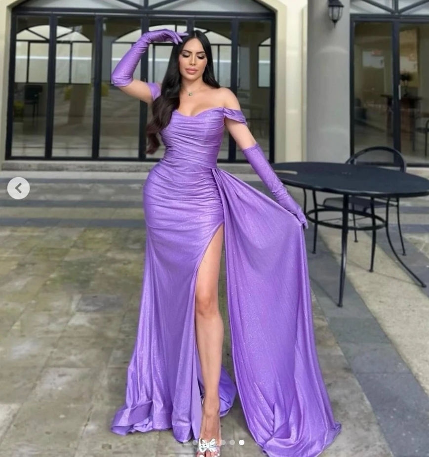 Purple-Mermaid-Prom-Dresses-Long-for-Women-2025-Ruched-Off-the-Shoulder-Sparkly-Sequins ...