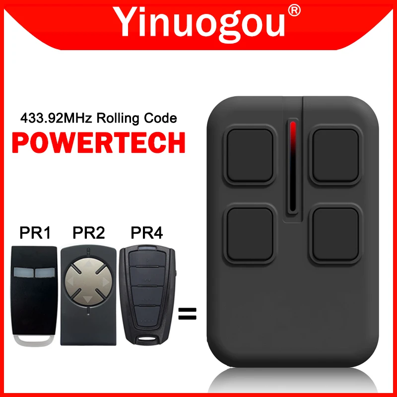 POWERTECH-PR2-PR4-PR1-Garage-Door-Remote-Control-433-92MHz-Rolling-Code ...