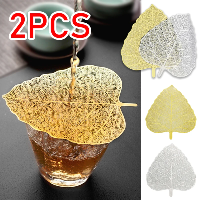 2pcs Stainless Steel Tea Infuser Leave Shape Bodhi Tea Filter Kung Fu ...