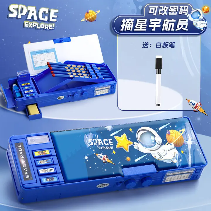 Multi-Functional-Stationery-Box-Girls-Password-Lock-Automatic-Pencil ...