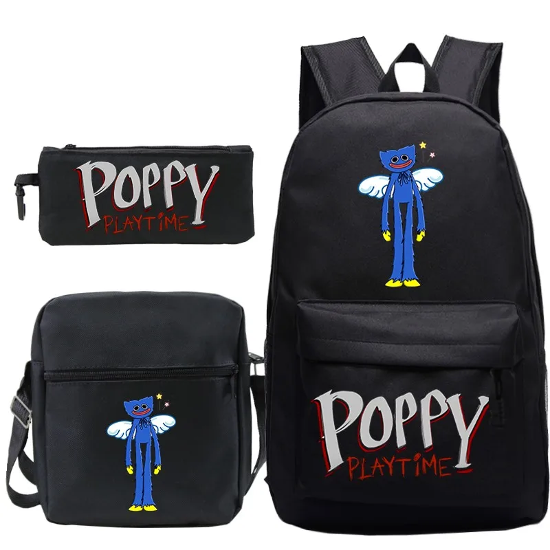 Mochila Poppy Playtime Huggy Wuggy Backpack Kids Book Bag 3pcs/set Boys ...