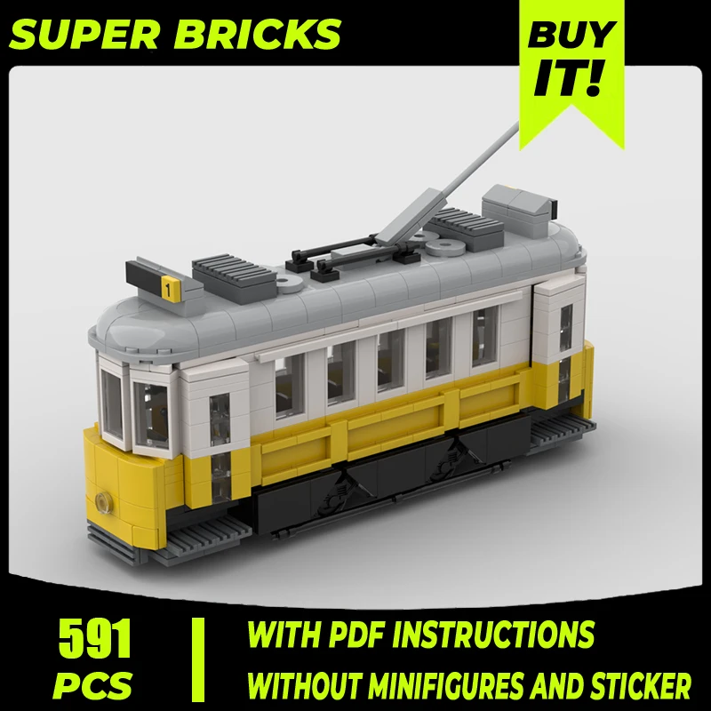 Moc-Building-Bricks-City-Car-Train-Model-Lisbon-style-Tram-Technology ...