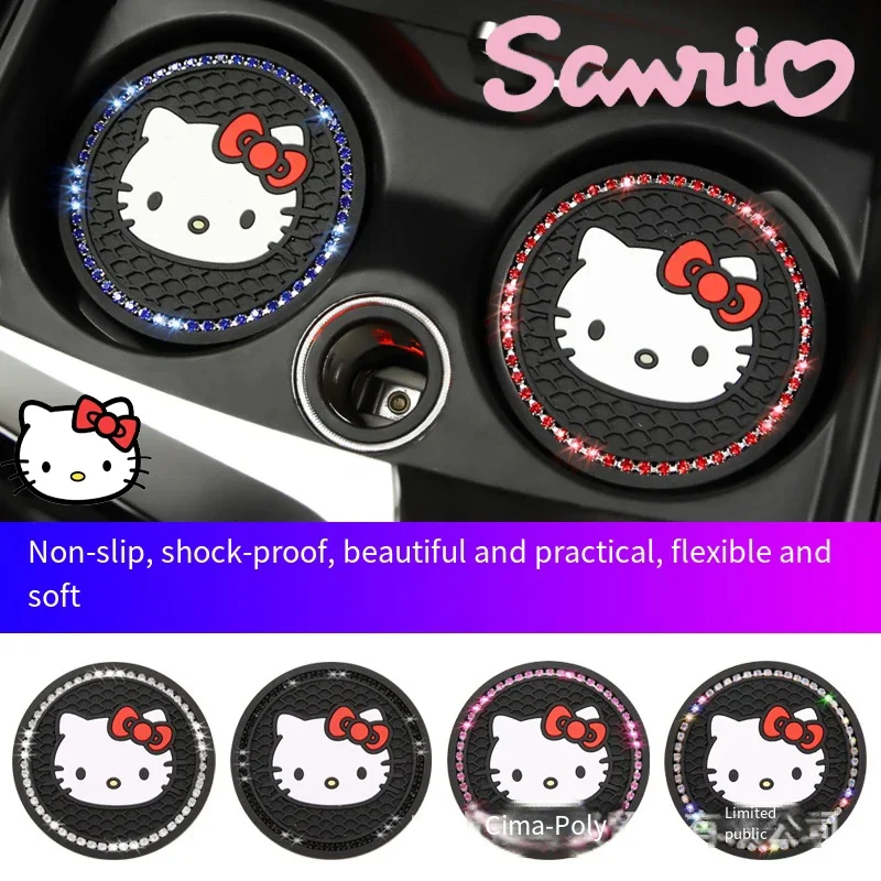 Hello-Kitty-Sanrio-Car-PVC-Coasters-Accessories-Multifunctional-Car ...