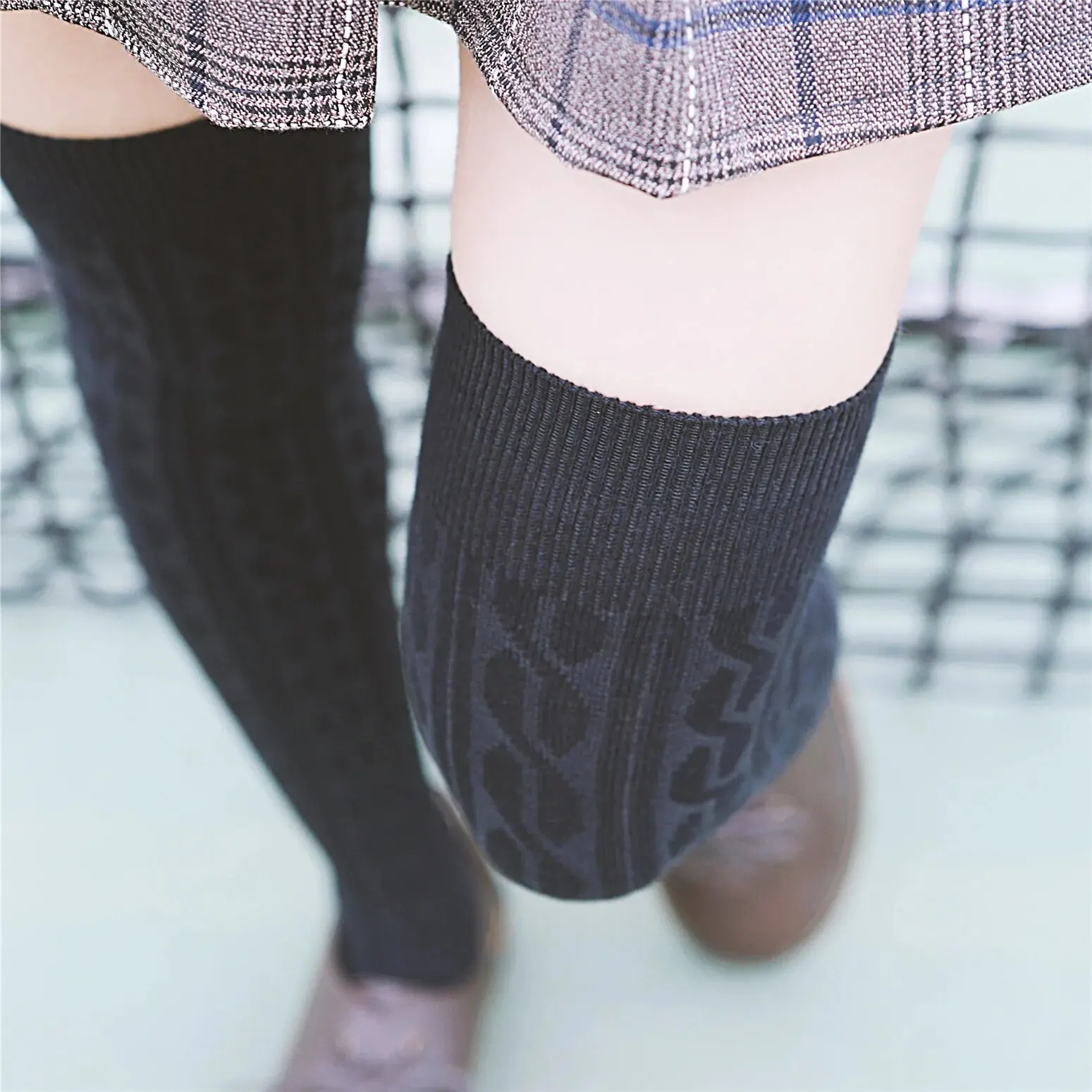 Spring-and-Autumn-Japanese-Over-the-knee-Socks-Ladies-Twist-Stockings ...