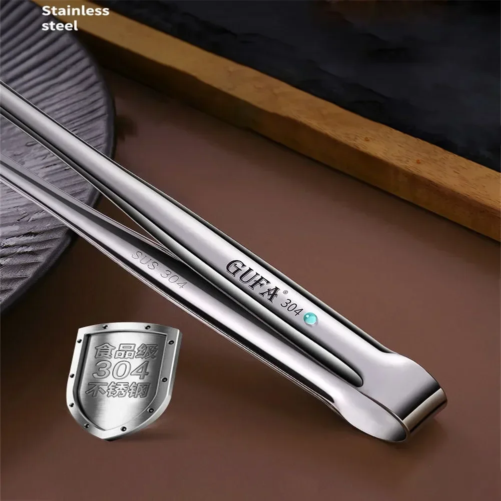304-Stainless-Steel-Barbecue-Clamp-Kitchen-Food-Tong-Portable-BBQ ...