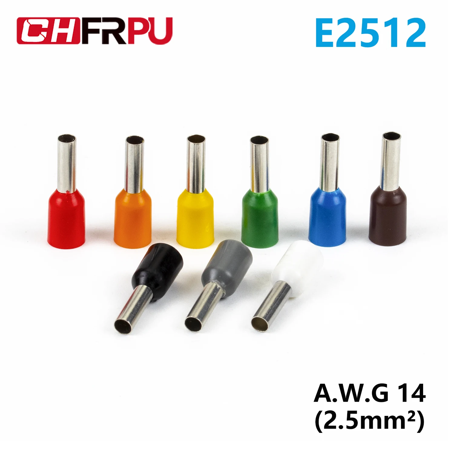 100pcs E2512 Insulated Ferrule connectors Terminal Block Cord End Wire ...