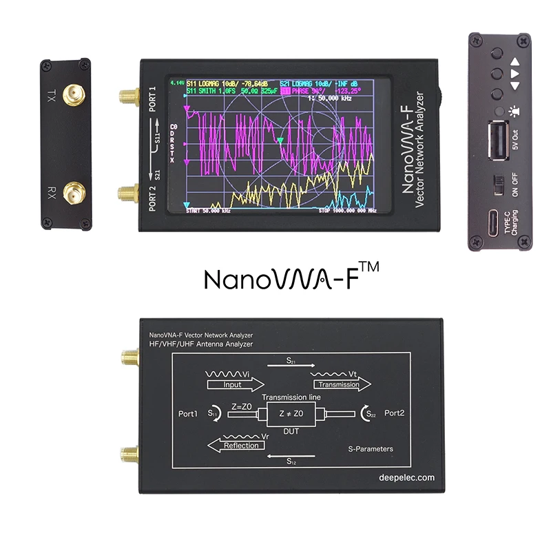 Push-Button-Version-NanoVNA-F-Vector-Network-Analyzer-VNA-SWR-Meter-HF ...
