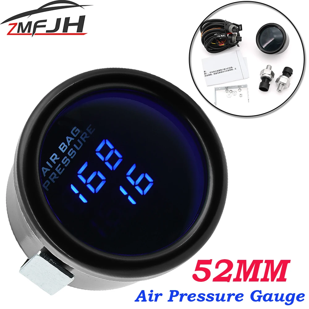 Blue-LED-52mm-Dual-Display-Air-Suspension-Gauge-Air-Ride-Air-Pressure ...