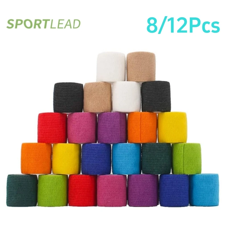 8-12-PCS-Cohesive-Bandage-Stretchable-Wrap-5CM-Injury-Sprains-Swelling ...