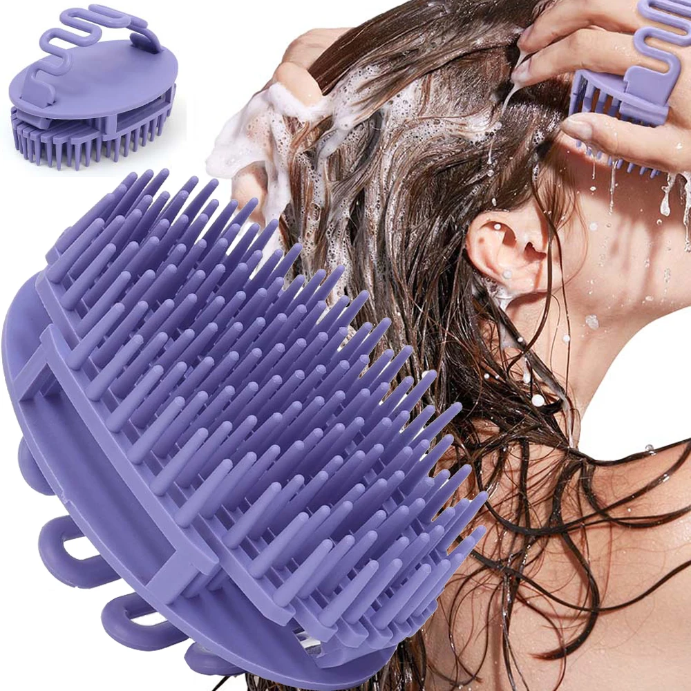 New-Shampoo-Comb-with-Wrap-around-Silicone-Band-Soft-Silicone-Scalp ...