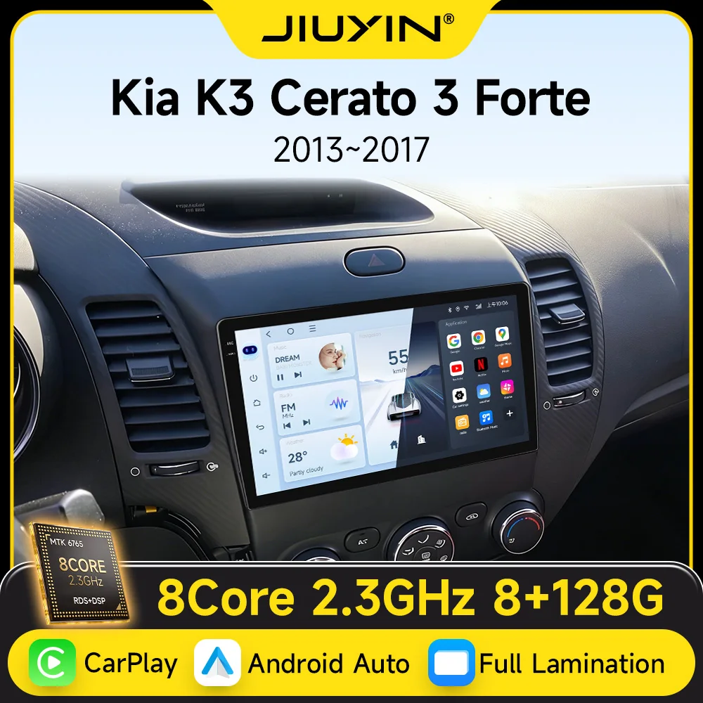 JIUYIN Android Wireless CarPlay Auto Car Radio For KIA K3 CERATO FORTE ...