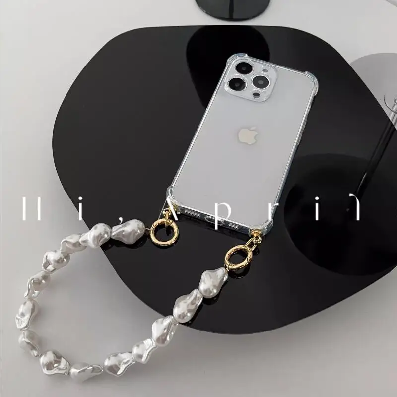 Pearl Bracelet Chain Phone case For iPhone 16 15 14 13 12 11 Pro X XS ...