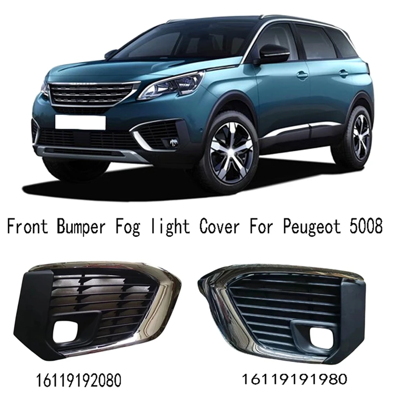 1-Piece-Left-Front-Bumper-Fog-Lamp-Frame-Fog-Light-Grille-Trim-Black ...