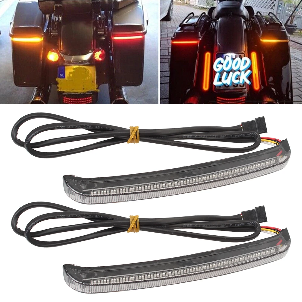 Motorcycle LED Saddlebag Brake Flowing Turn Signal Accent Light For ...