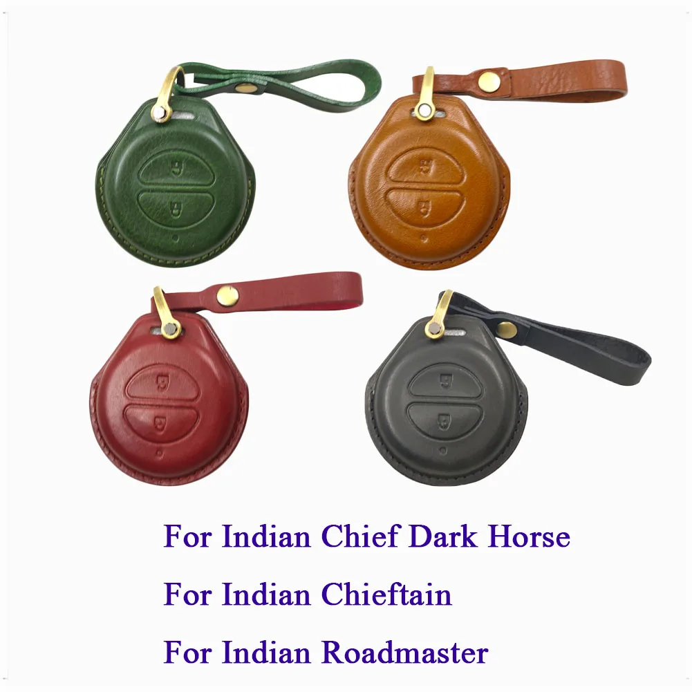 Motorcycle-Smart-Key-Chain-Handmade-Leather-Case-Fob-Cover-For-Indian ...