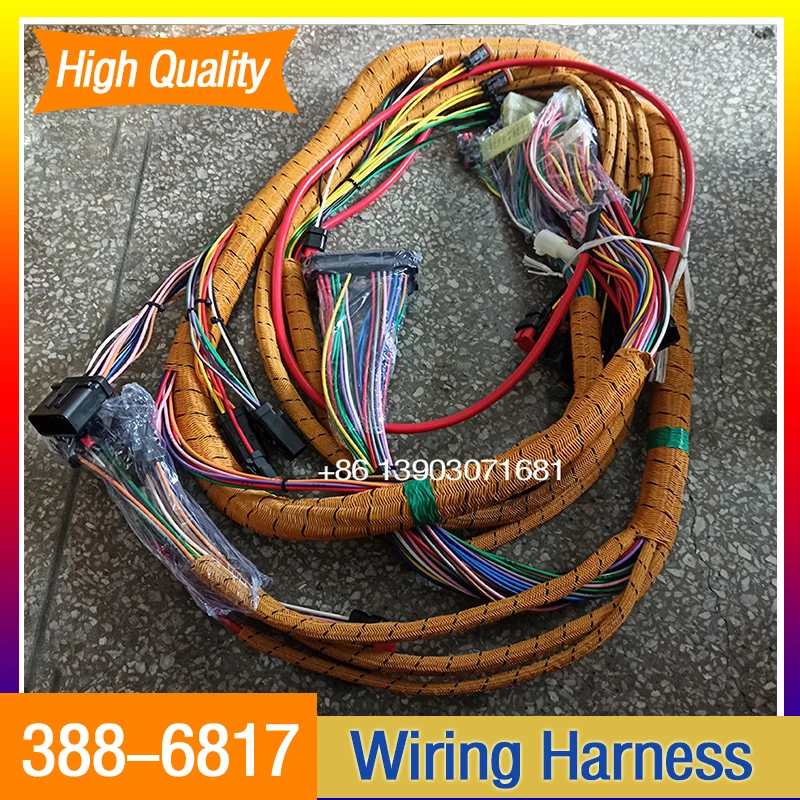 Excavator Platform Cabin Internal Wiring Harness For E320D E323D 388 ...