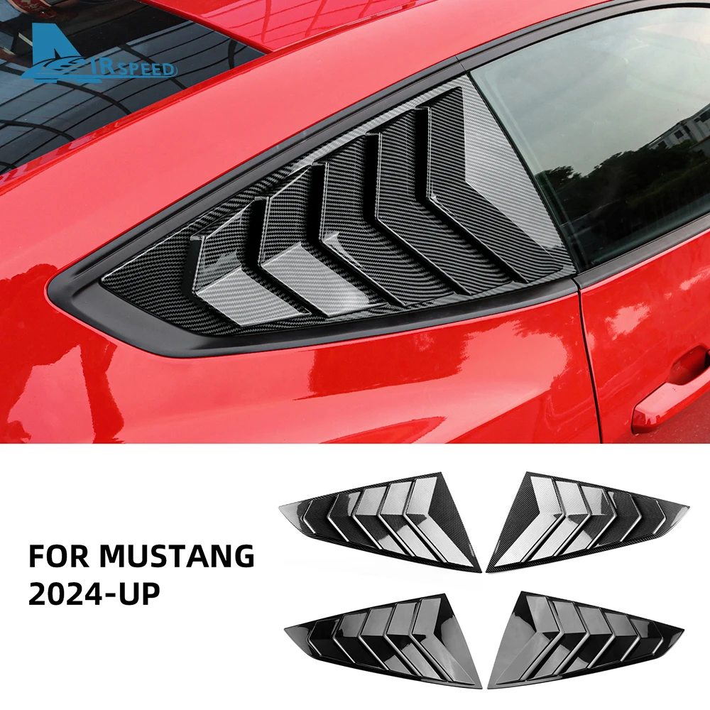 Car-Rear-Louver-Window-For-Ford-Mustang-S650-GT-2024-2025-Gloss-Black ...