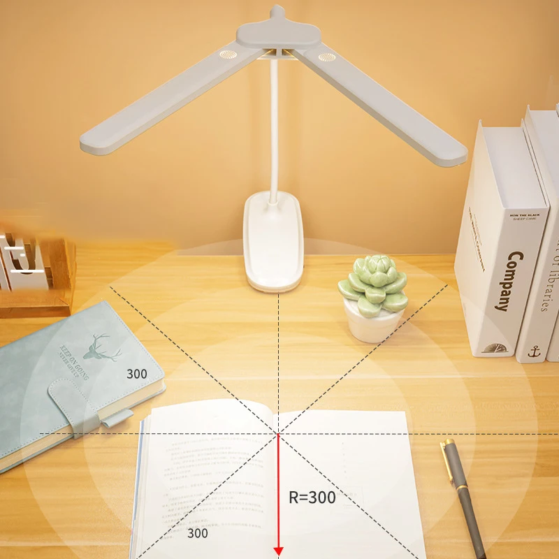 360-Flexible-Table-Lamp-Double-Head-LED-Clip-lamp-Study-Reading-Light ...