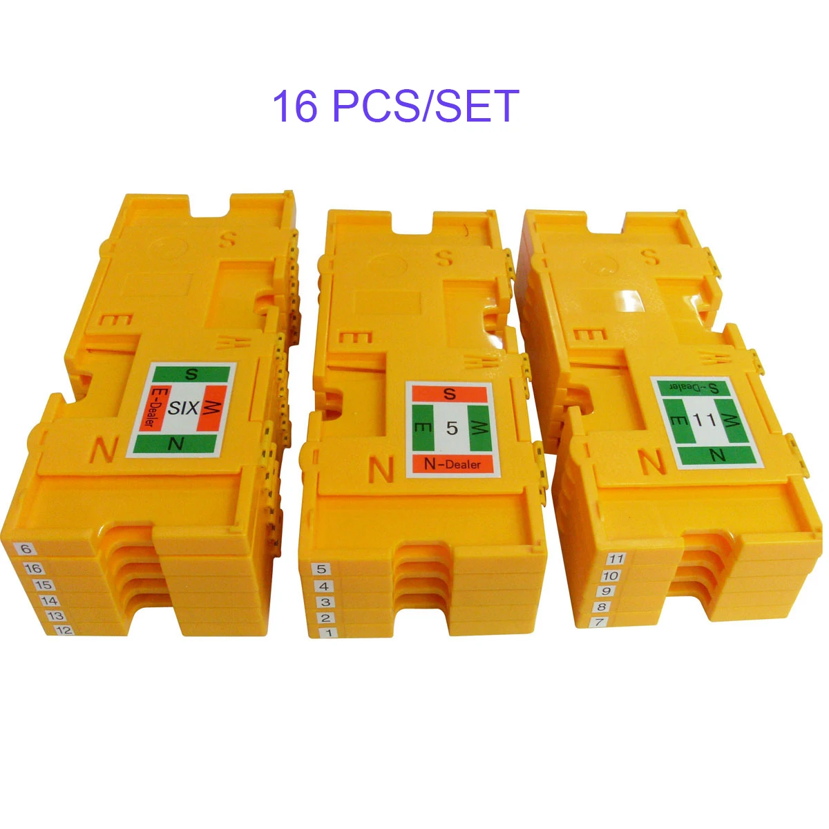 16 PCS/Lot Bridge Cards Whole Set Rectangle Bridge Bidding Box for ...