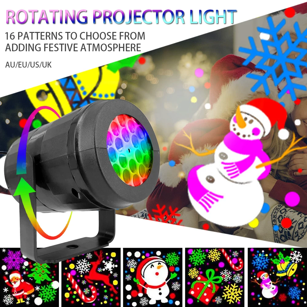 Projector light Christmas DJ Party Lights Stage Light Led 16 Patterns ...