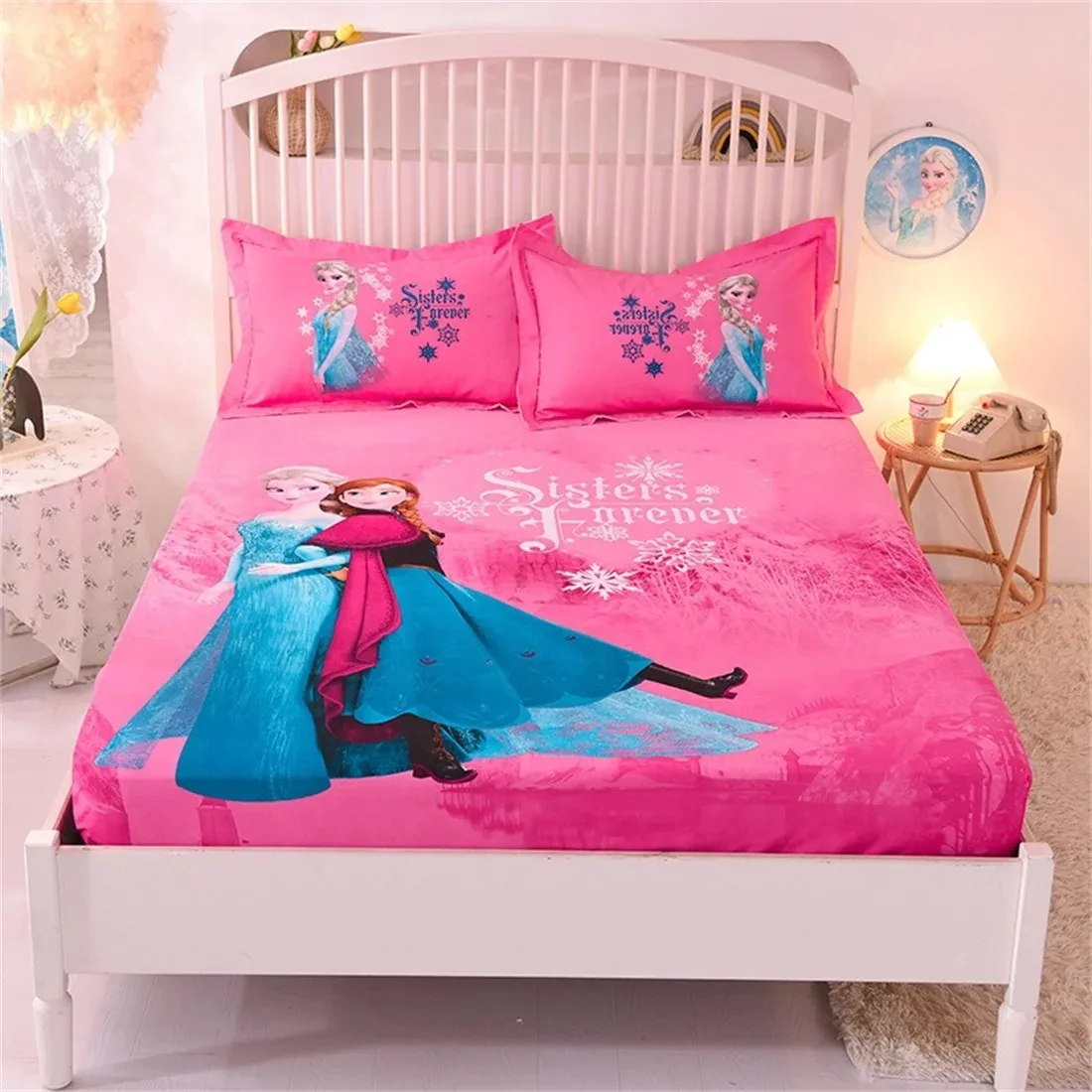 Disney-Frozen-Princess-Elsa-Anna-Fitted-Bed-Sheet-with-Anti-slip ...