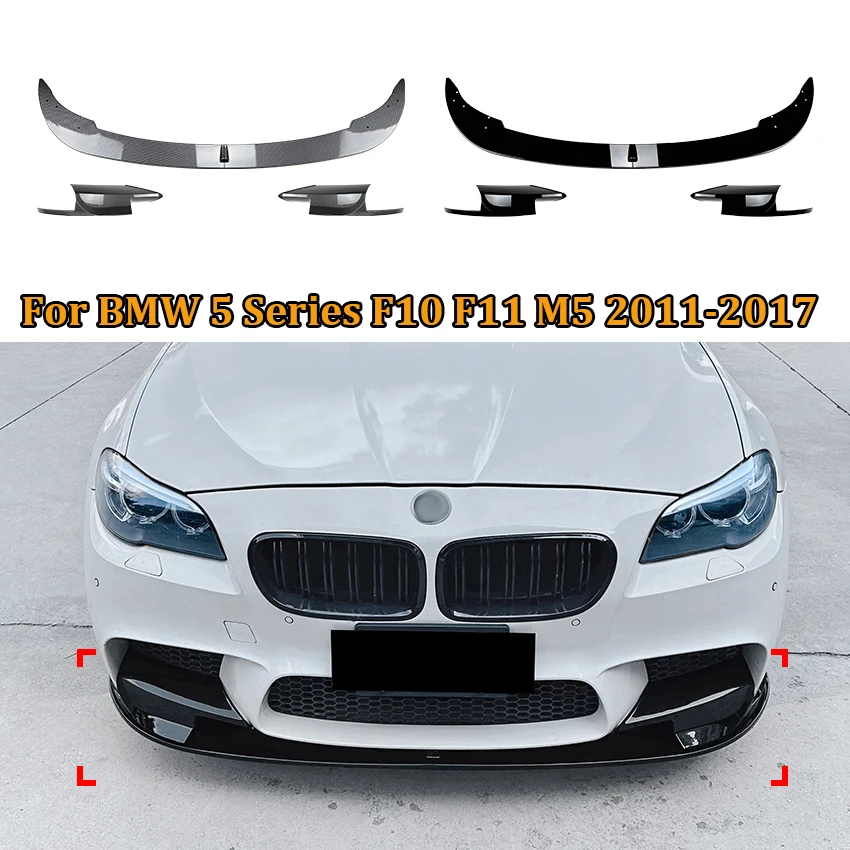 For-BMW-5-Series-F10-F11-M5-2011-2017-Front-Lower-Bumper-Lip-Spoiler ...