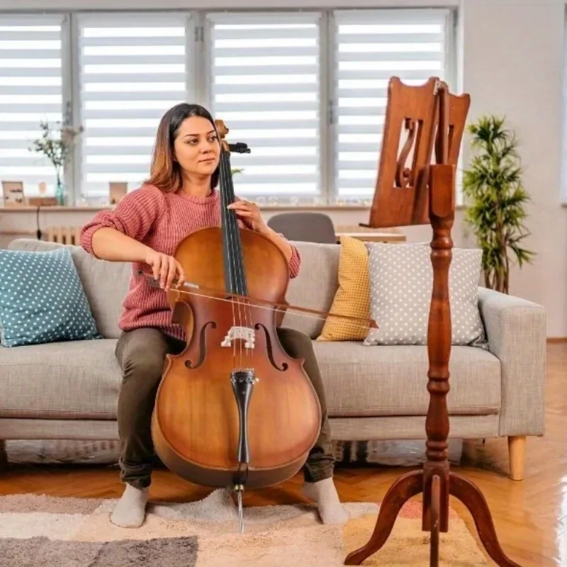 Full Side 4/ 4 Matte Natural Color Spruce Panel Cello for Beginner ...